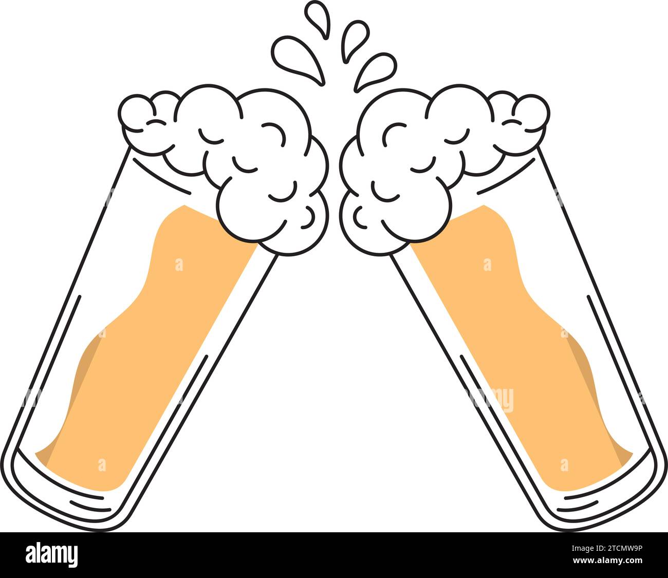 Beer glasses cheer icon Vector Stock Vector Image & Art - Alamy