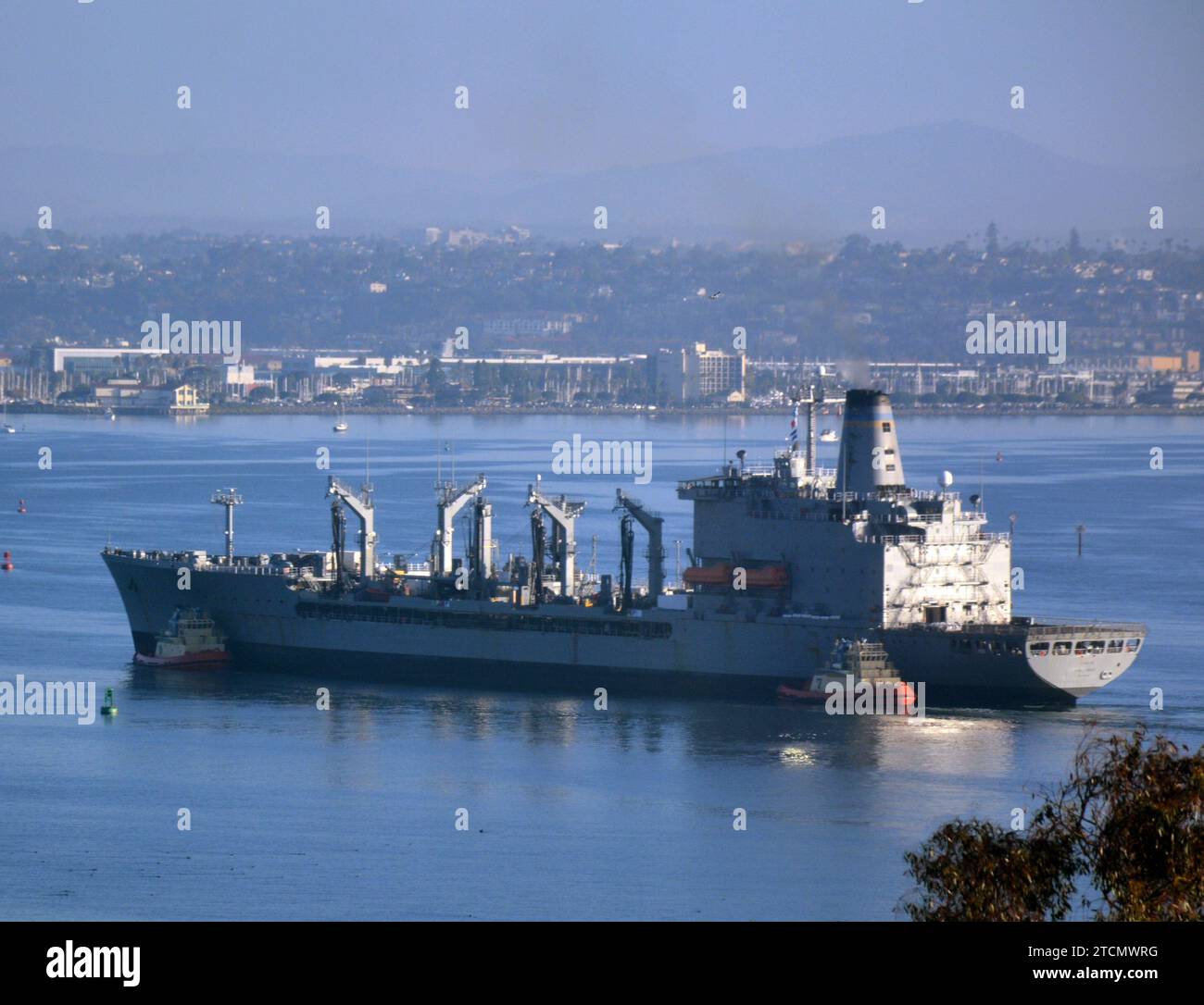 Military Sealift Command fleet replenishment oiler USNS Henry J. Kaiser ...