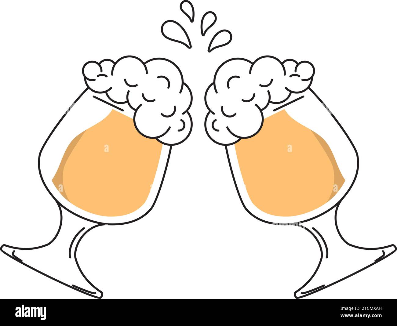 Beer glasses cheer icon Vector Stock Vector Image & Art - Alamy