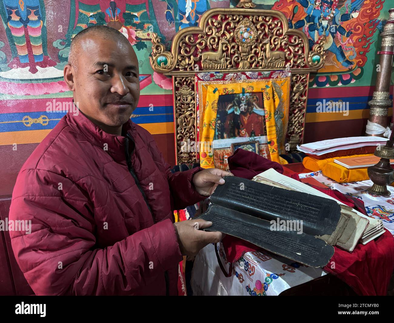 Head Lama at the Buddhist Monastery in Mharpa village in the Kali ...