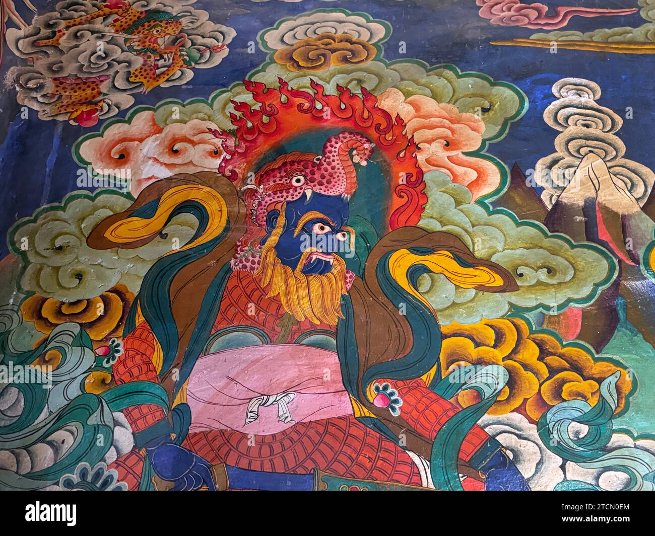 Murals at Lo Gekar Monastery in Ghar village is the oldest Buddhist ...