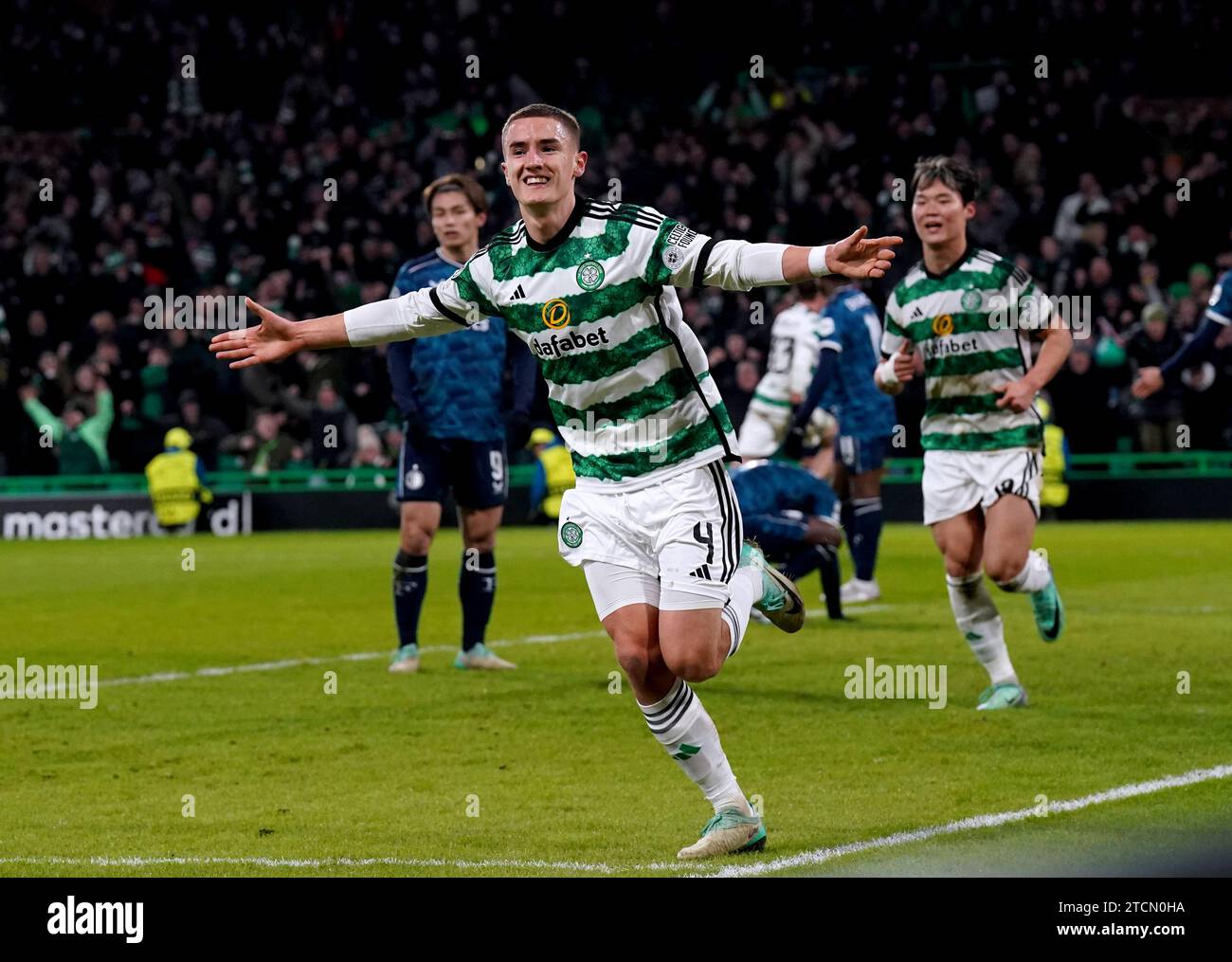 Celtic's Gustaf Lagerbielke celebrates after scoring their side's ...