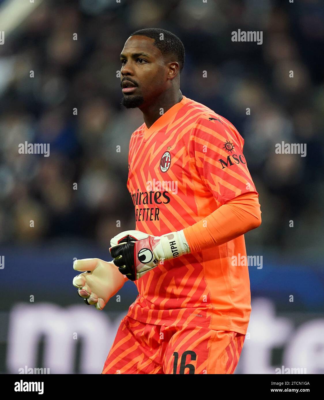 AC Milan goalkeeper Mike Maignan during the UEFA Champions League ...