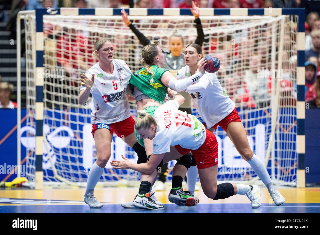 Herning, Denmark. 13th Dec, 2023. Sarah Iversen, Kathrine Heindahl and ...