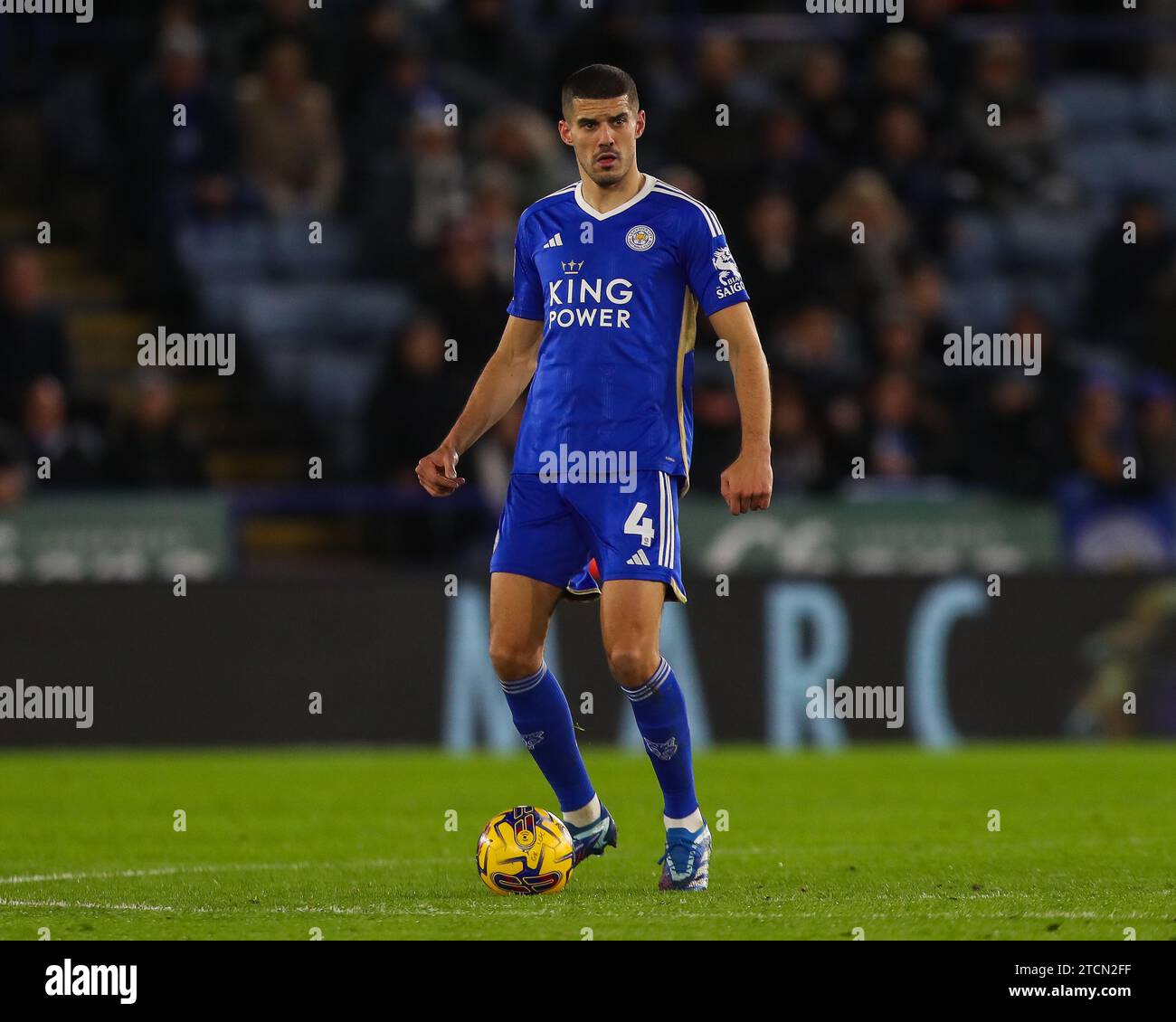 Conor Coady #4 of Leicester City in action during the Sky Bet ...
