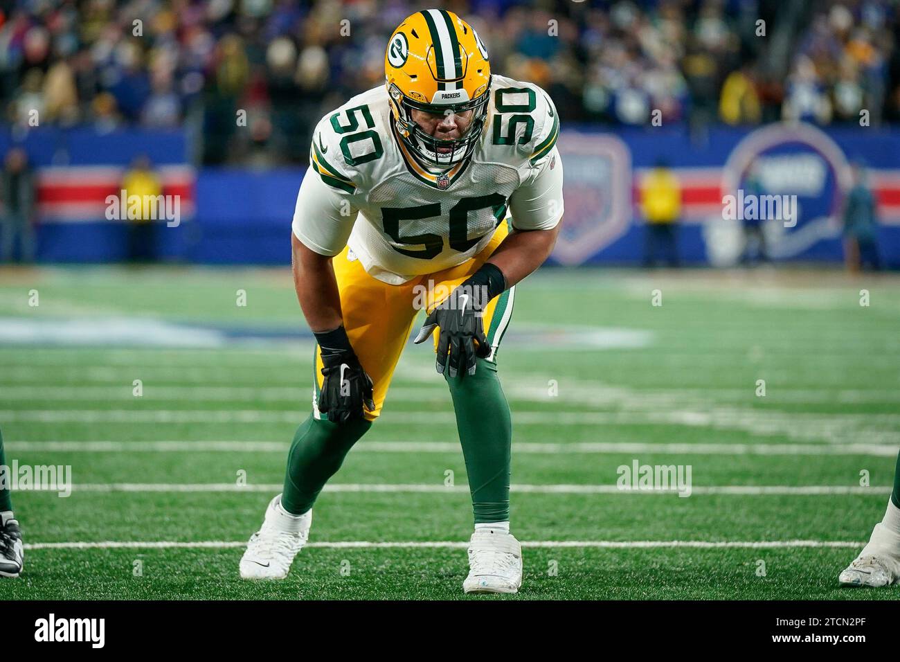 Green Bay Packers guard Zach Tom (50) during an NFL football game ...