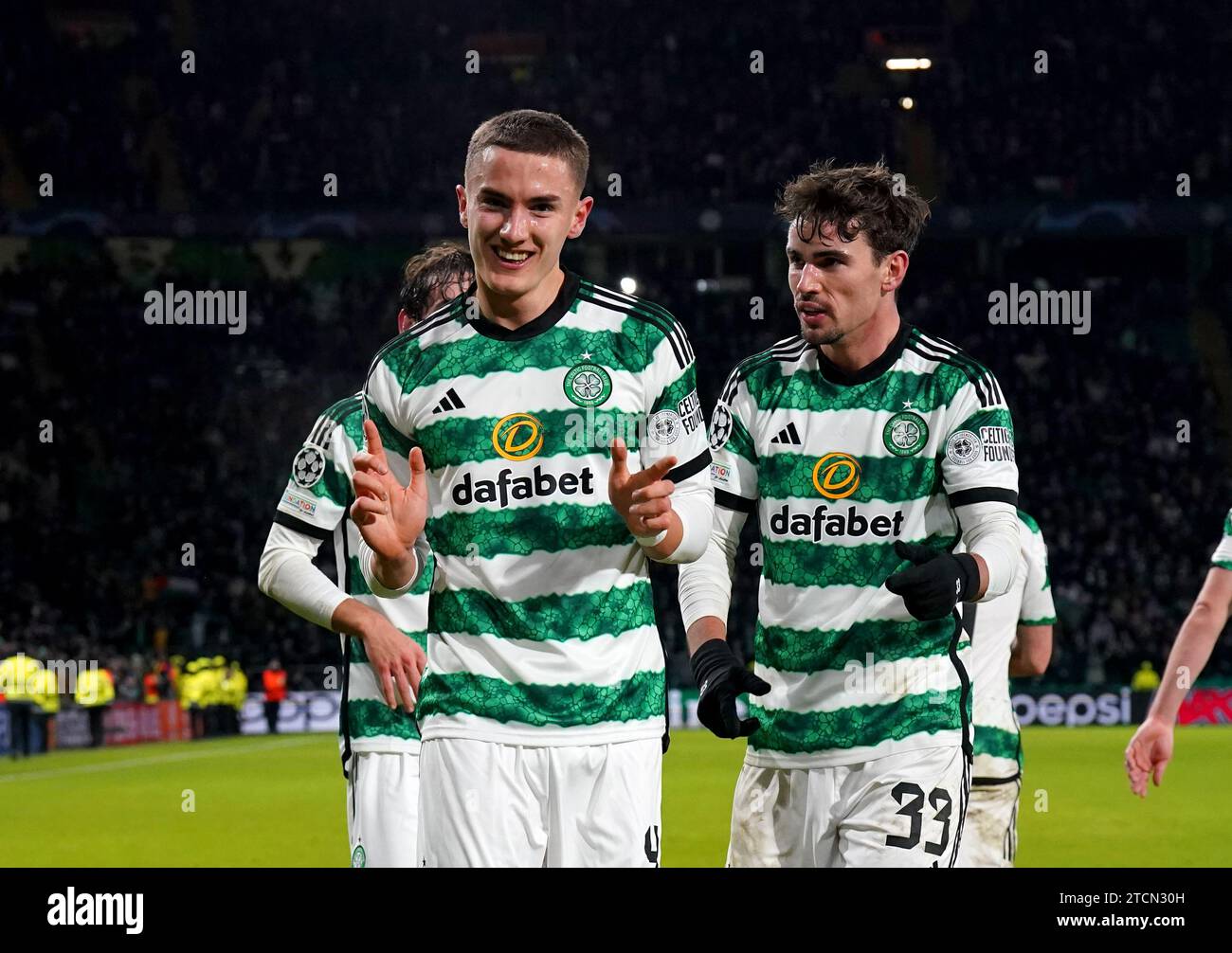 Celtic's Gustaf Lagerbielke celebrates after scoring their side's ...