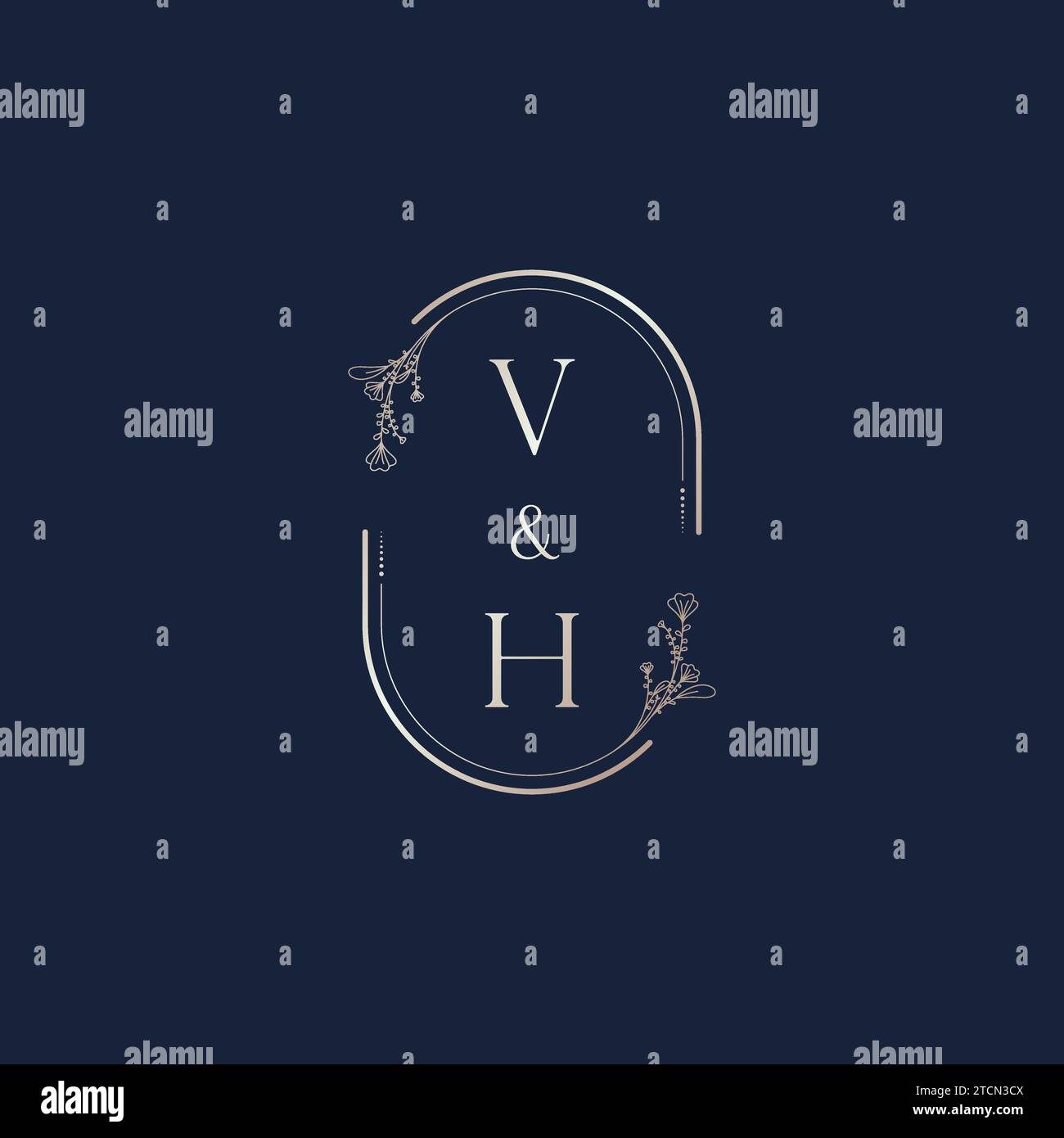 VH wedding initial logo letters in high quality professional design ...