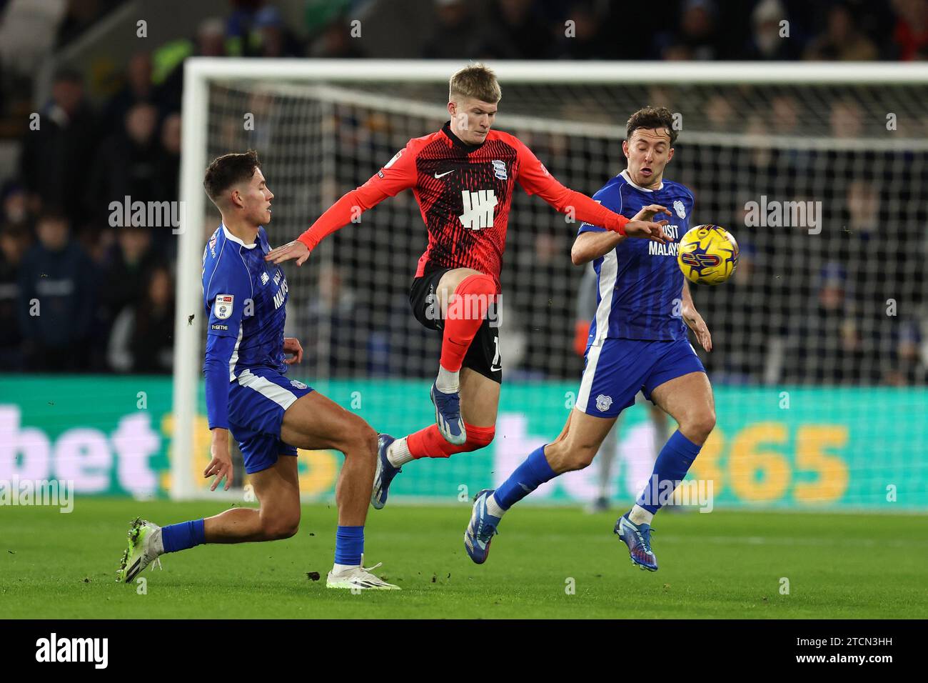 Cardiff, UK. 13th Dec, 2023. Jordan James of Birmingham city (c) in ...