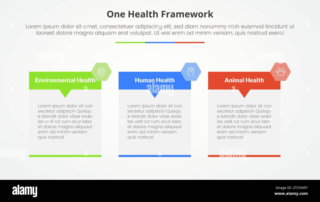 one health infographic concept for slide presentation with big table ...