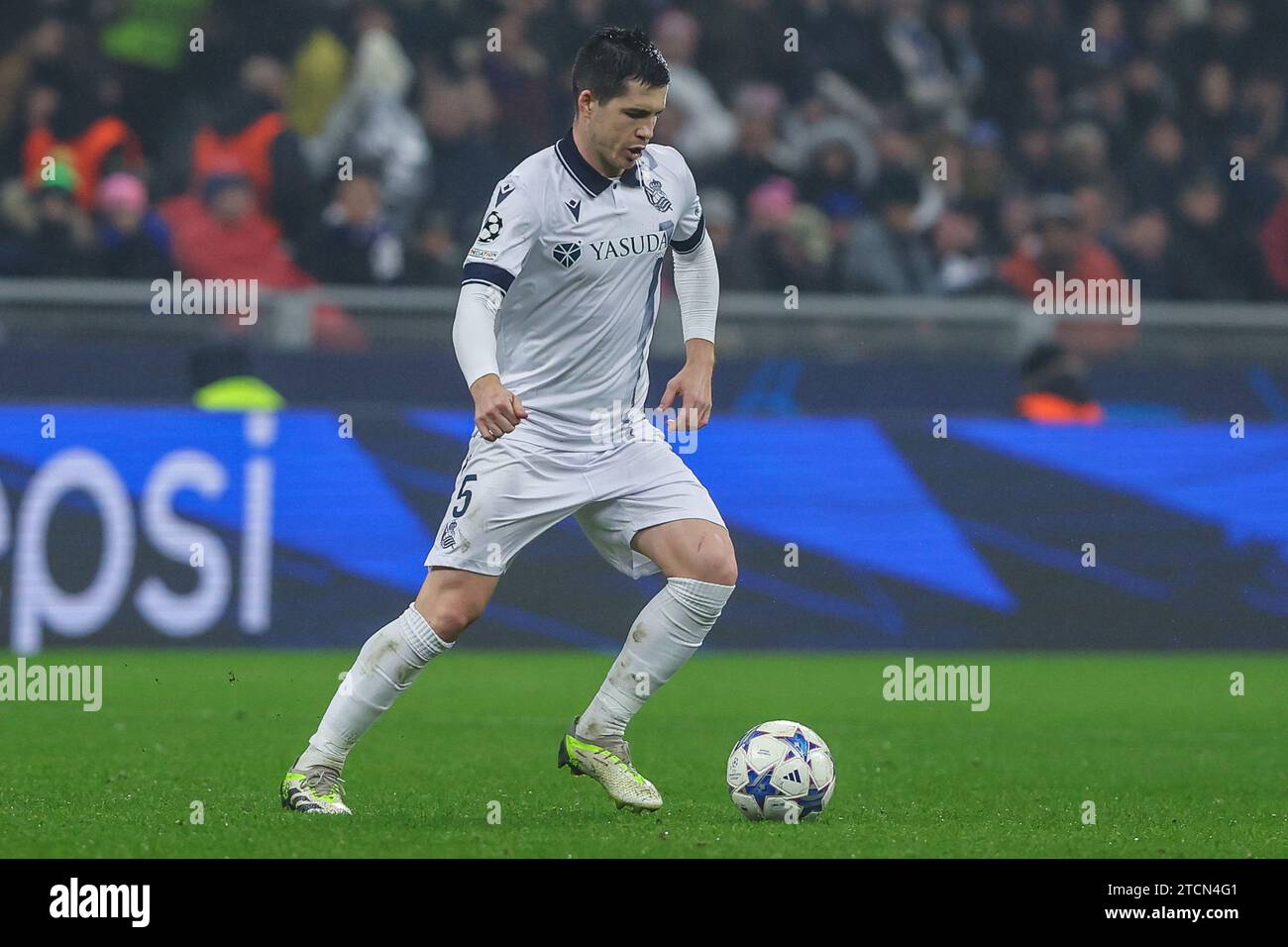 Igor Zubeldia of Real Sociedad de Futbol seen in action during the UEFA ...