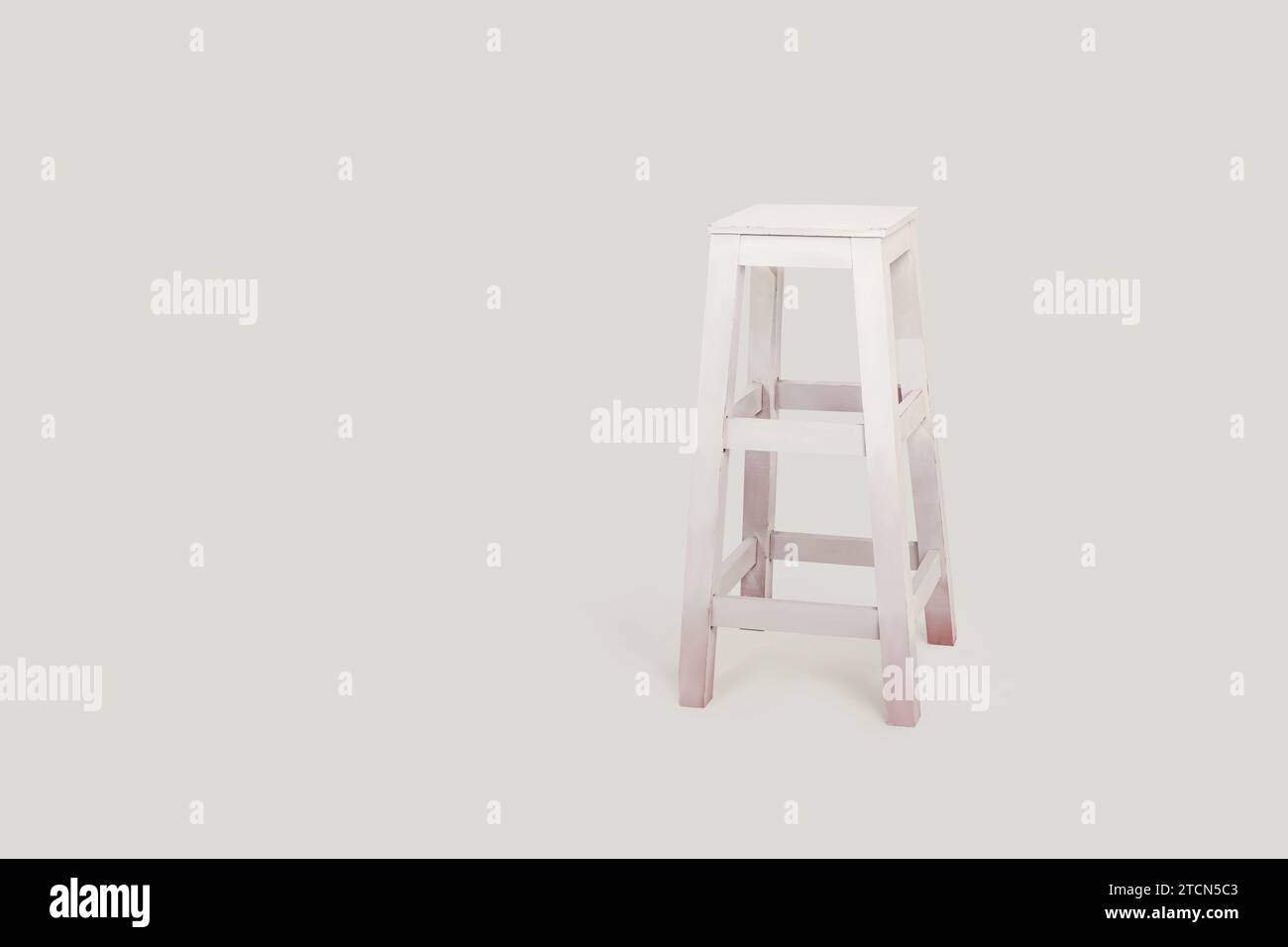 old white wooden chair isolated on white background Stock Photo - Alamy