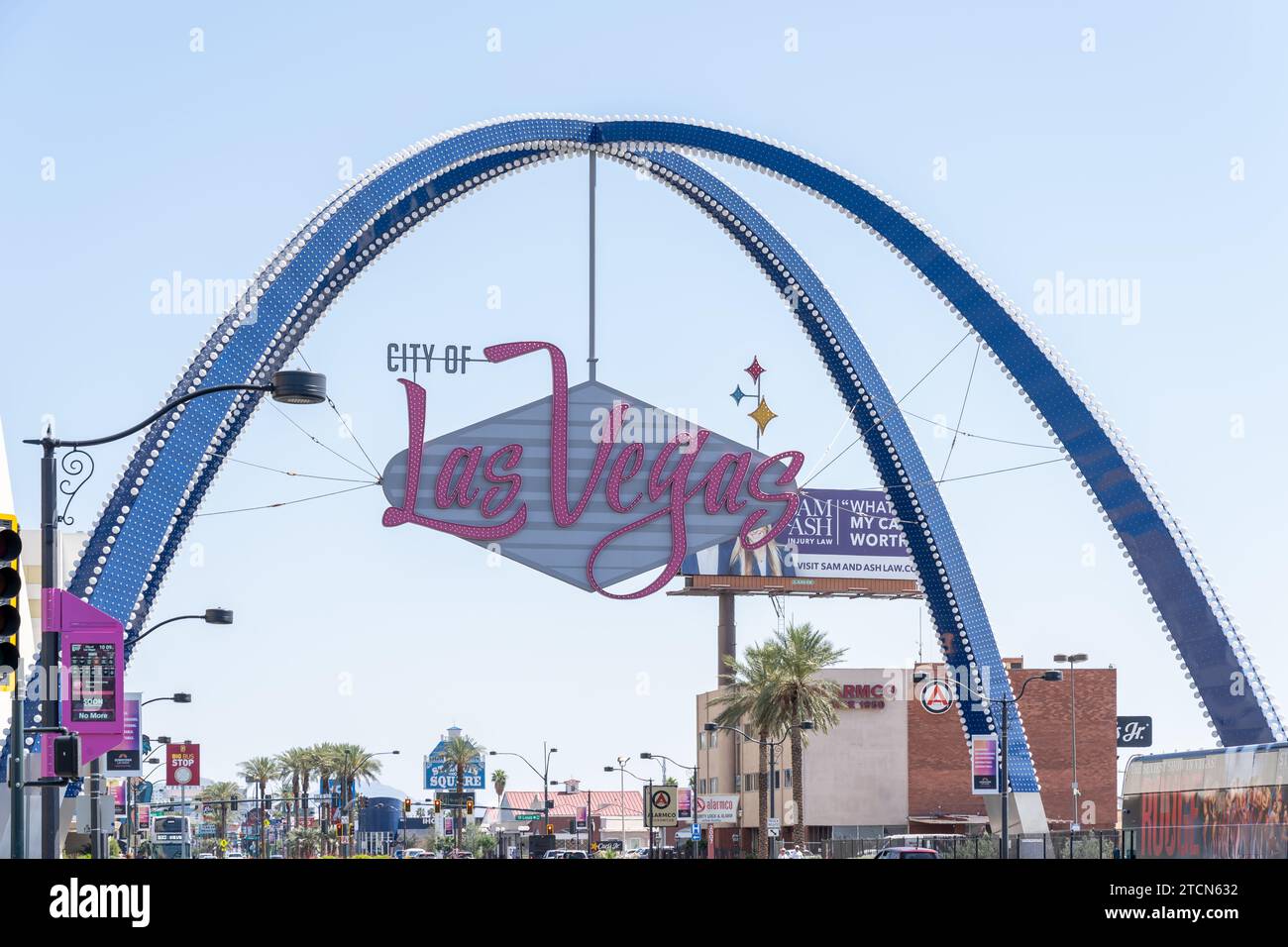 The new Gateway Arches in downtown Las Vegas, Nevada, United States ...