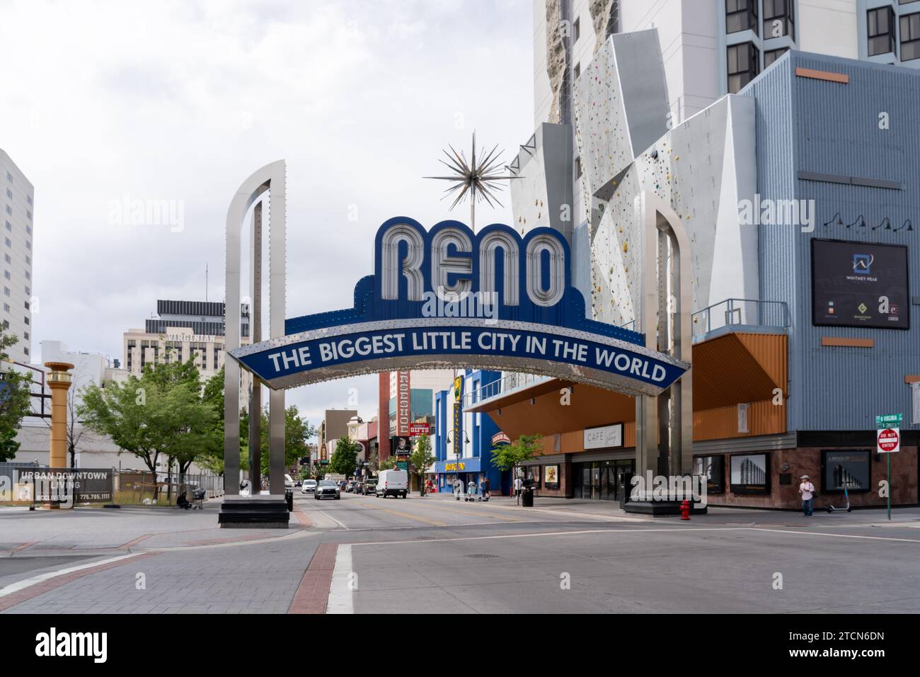 The Reno Arch in Reno, Nevada, USA Stock Photo - Alamy