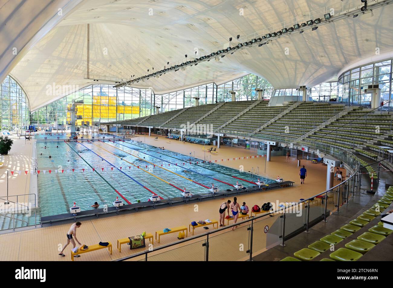 Olympic swimming pool in Munich, Bavaria Stock Photo - Alamy