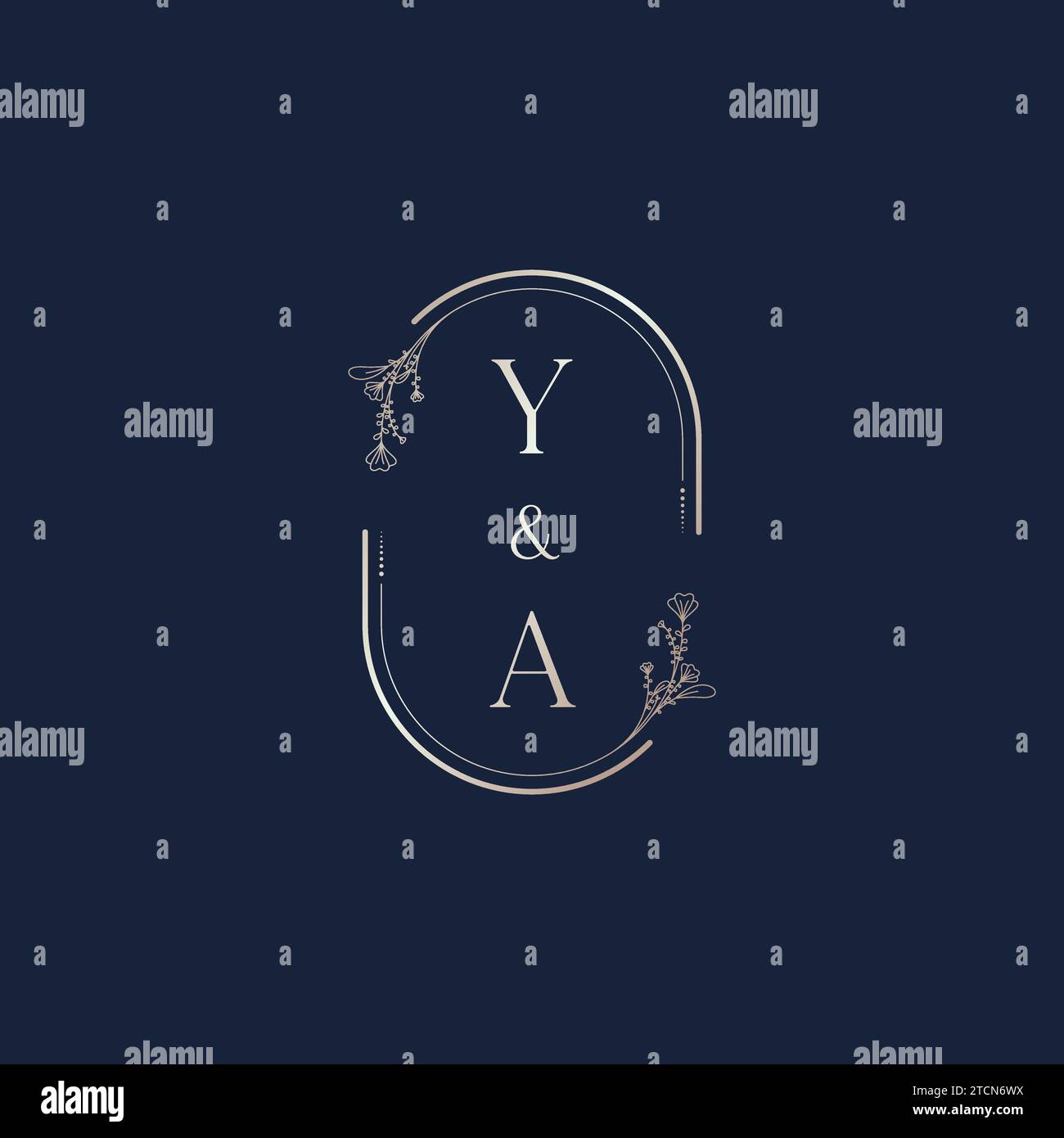 YA wedding initial logo letters in high quality professional design ...