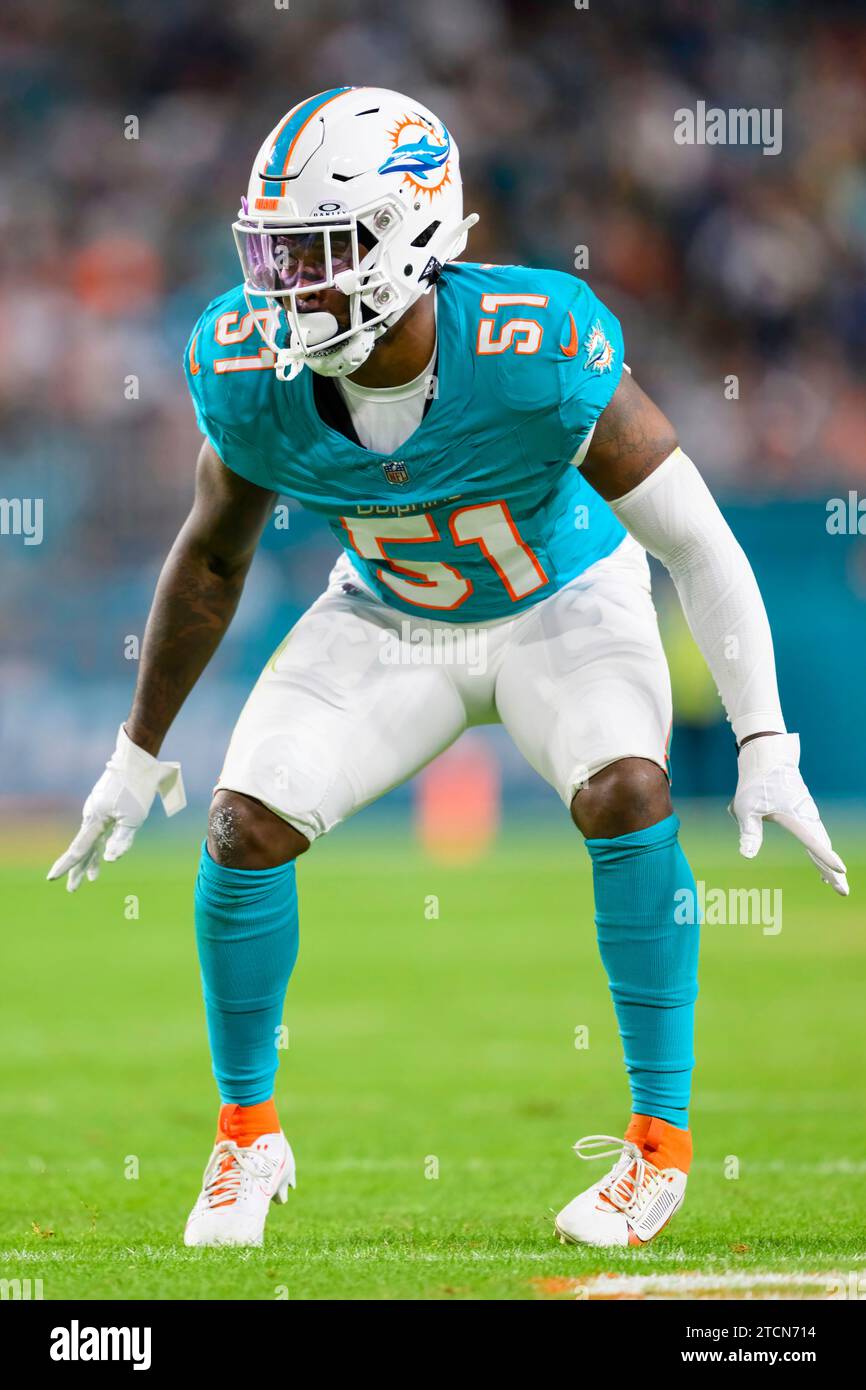 Miami Dolphins linebacker David Long Jr. (51) runs a play during an NFL ...
