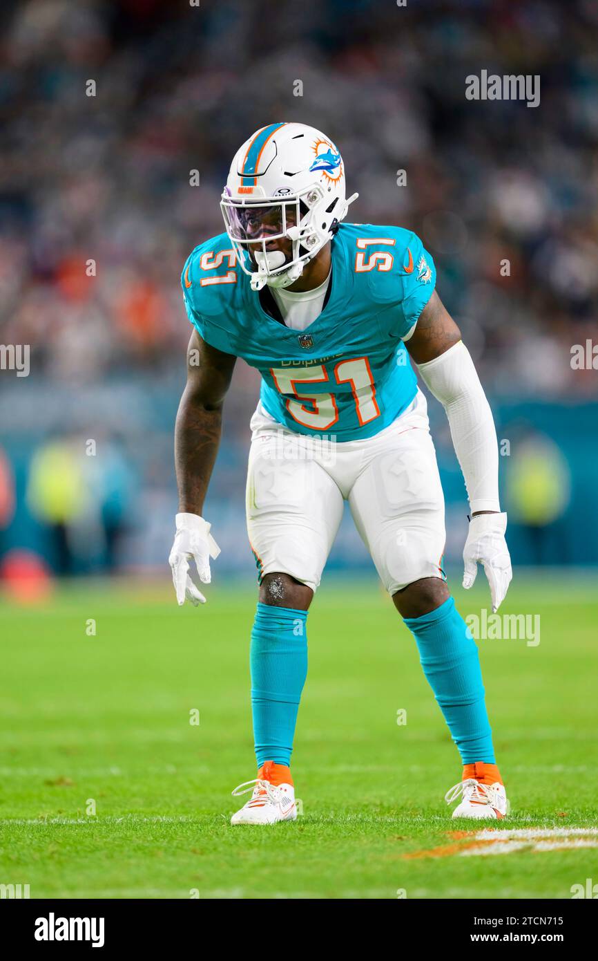 Miami Dolphins linebacker David Long Jr. (51) runs a play during an NFL ...
