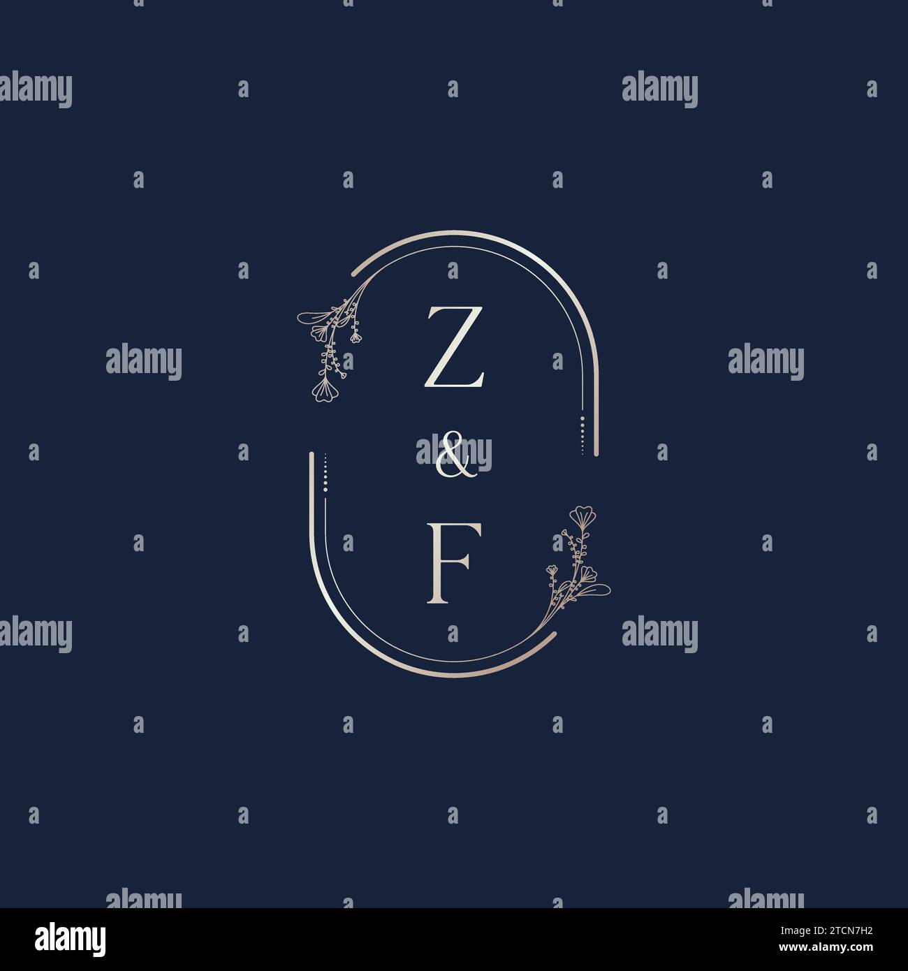 ZF wedding initial logo letters in high quality professional design ...