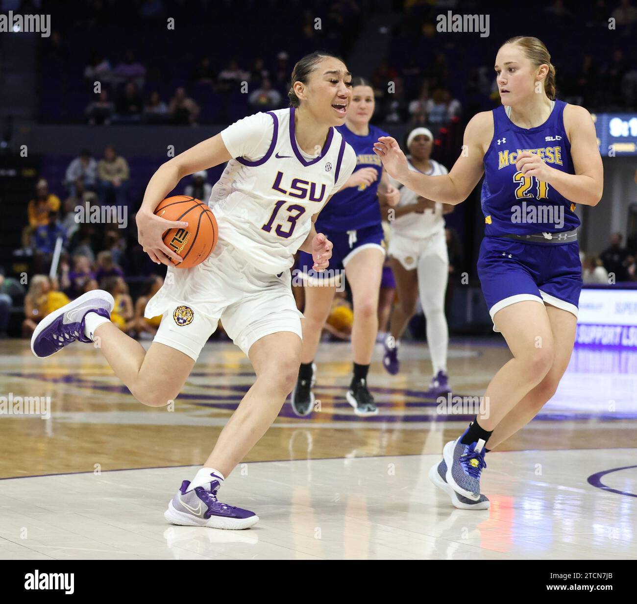 Baton Rouge, USA. 12th Dec, 2023. LSU Lady Tigers guard Last-Tear Poa ...