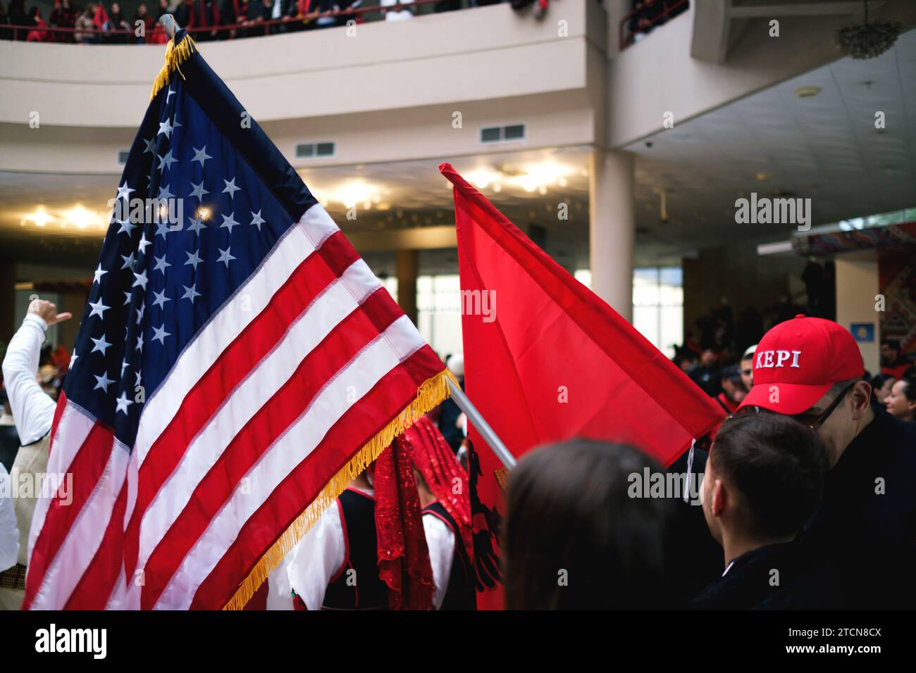 Tirana, Albania - November 28: People in traditional attire dancing in ...