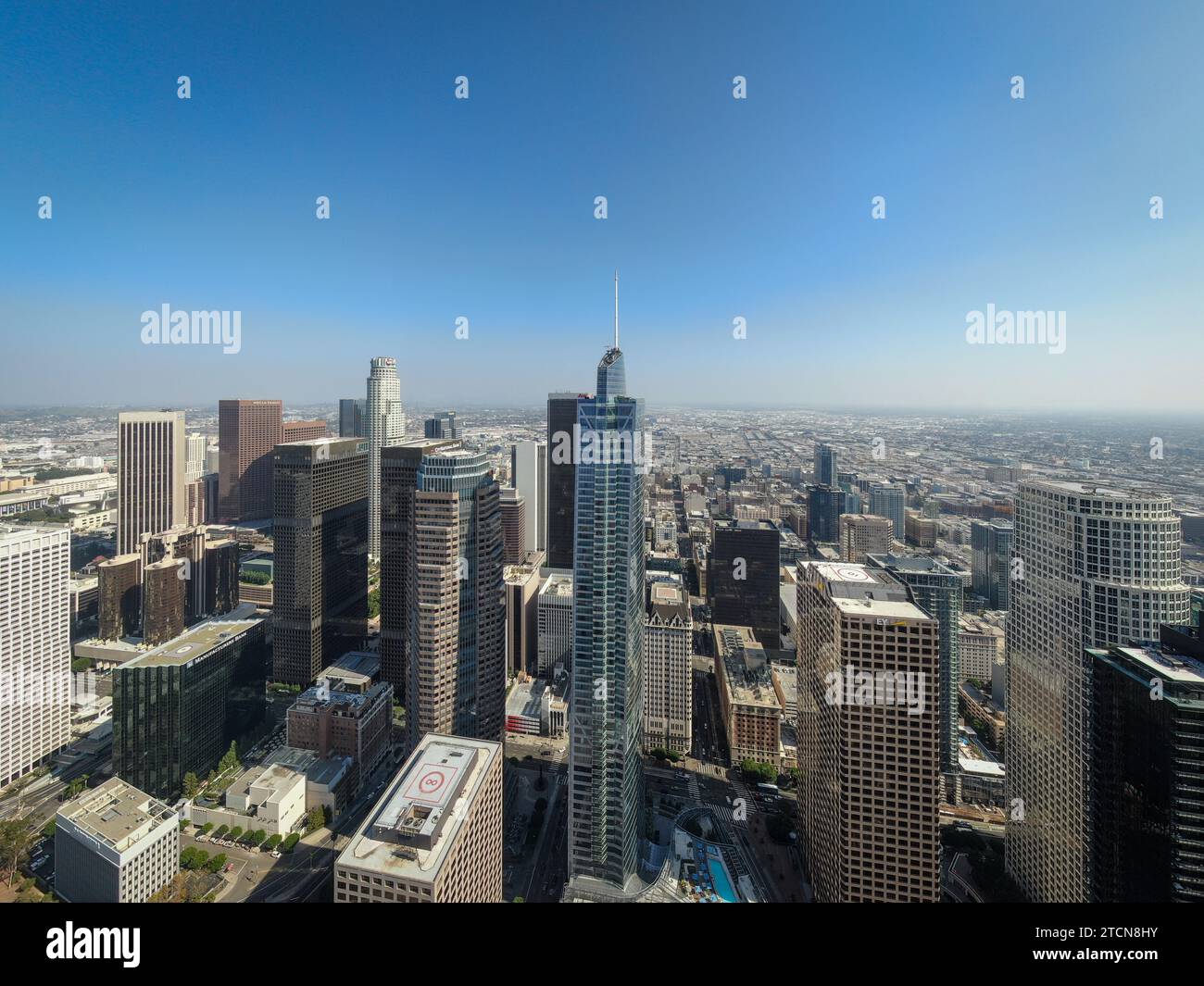 Stock drone images of downtown los angeles and macarthur park Stock ...