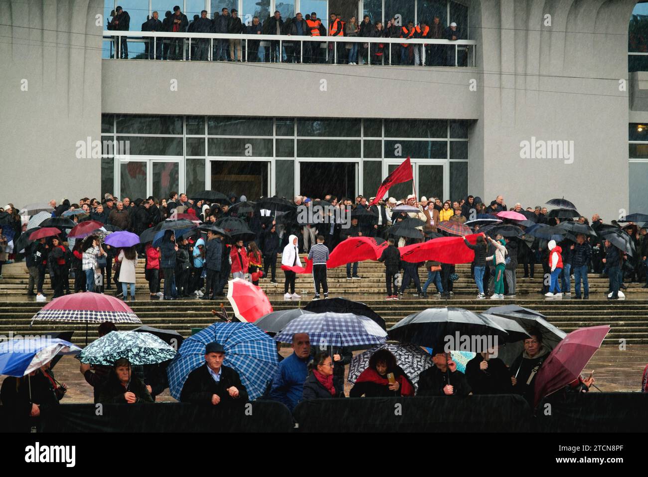 Tirana, Albania - November 28: Citizens prepare to watch Independence ...