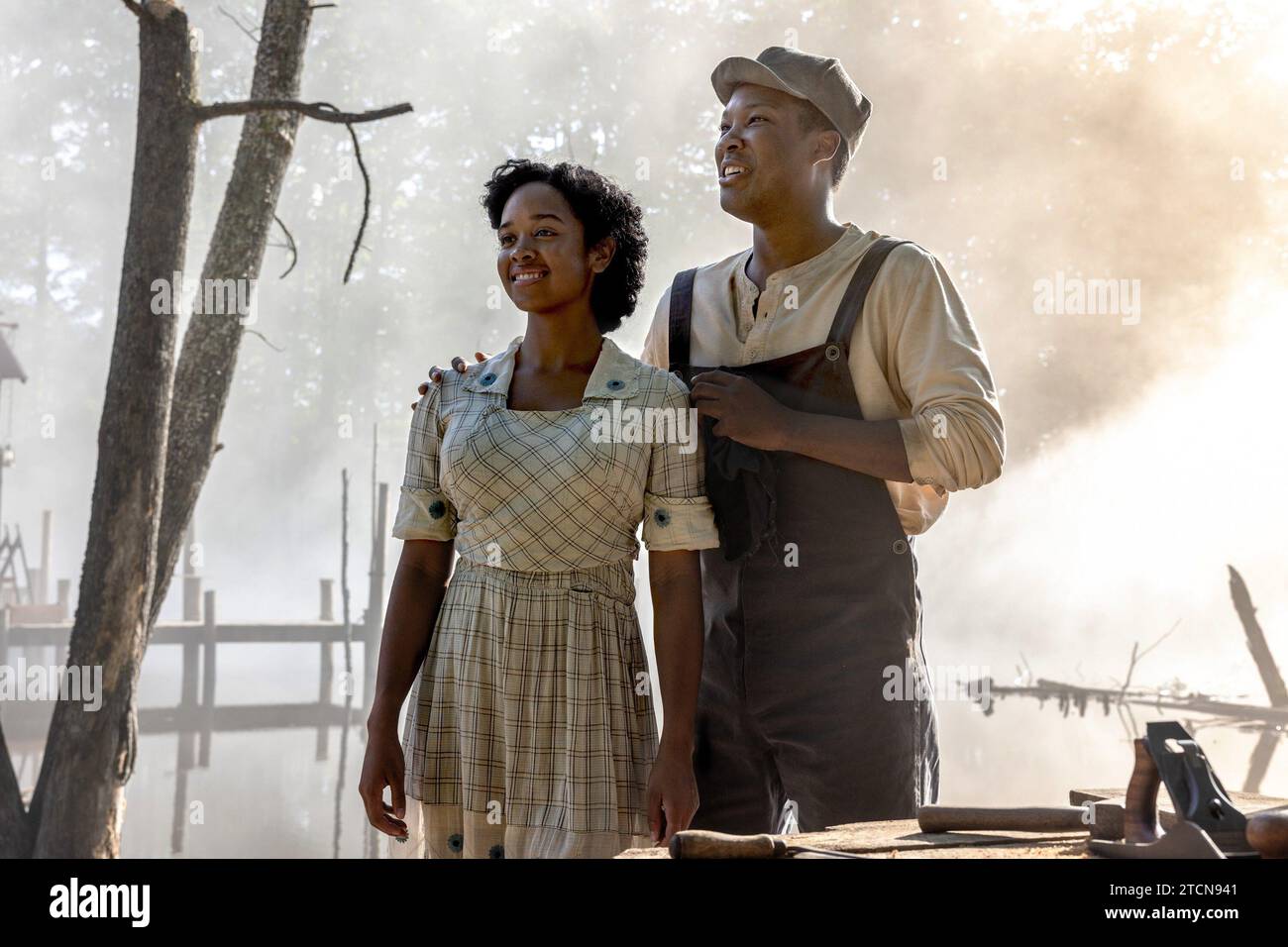 THE COLOR PURPLE, from left: H.E.R., Corey Hawkins, 2023. ph: Lynsey ...