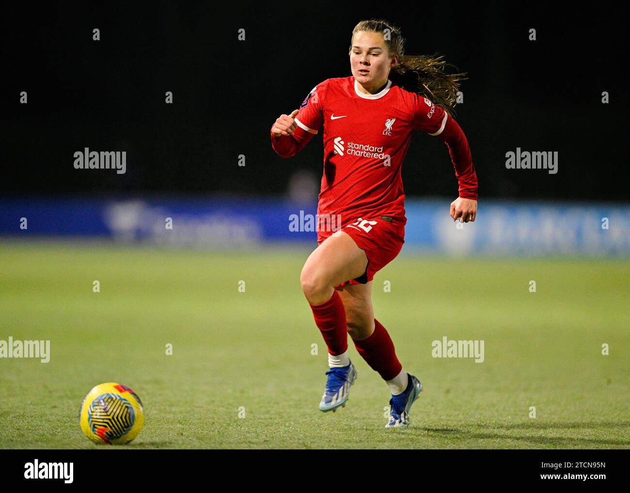 Lucy Parry 32# of Liverpool Women's Football Club drives the ball ...