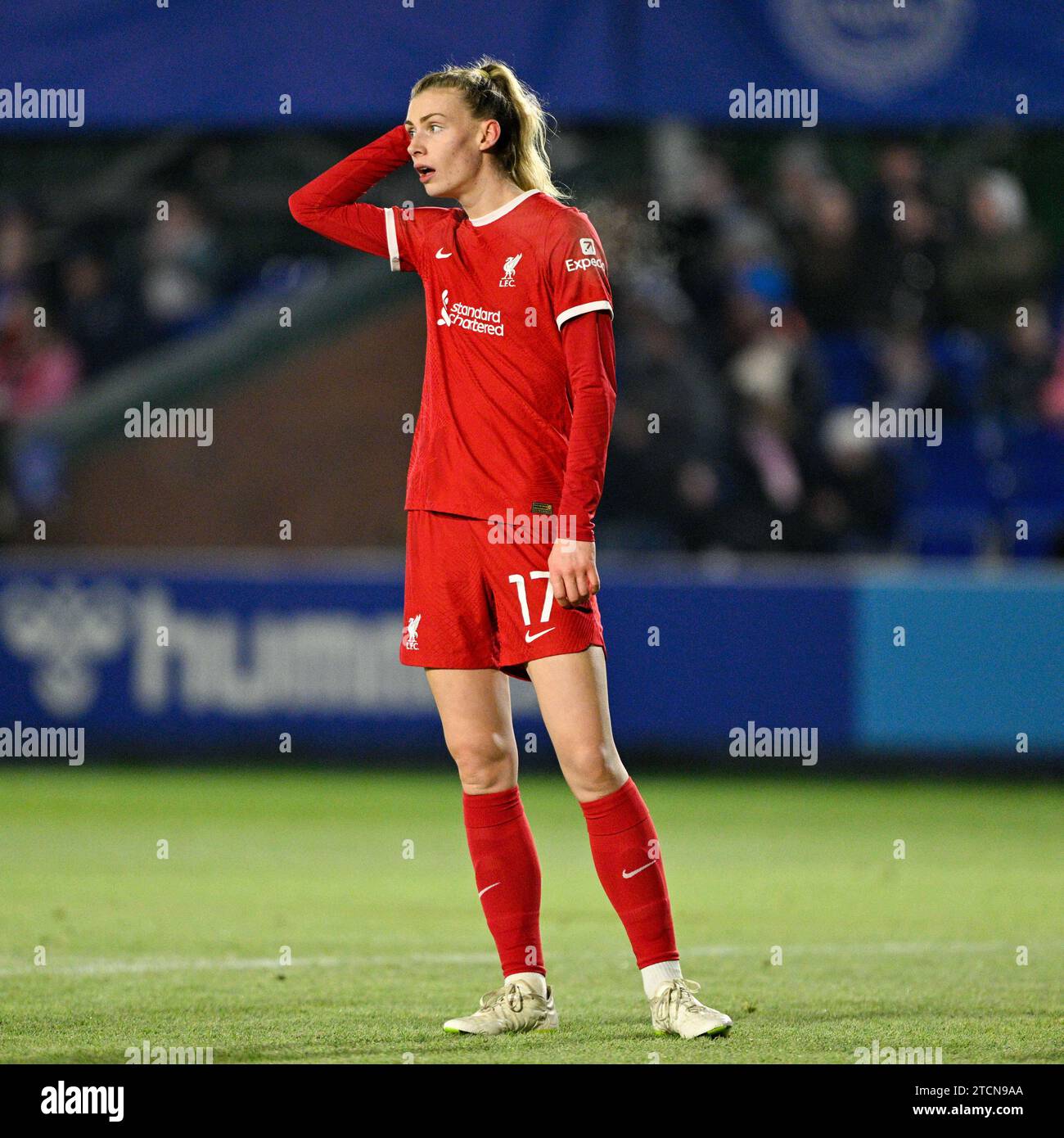 Liverpool, UK. 13th Dec, 2023. Jenna Clark 17# of Liverpool Women's ...