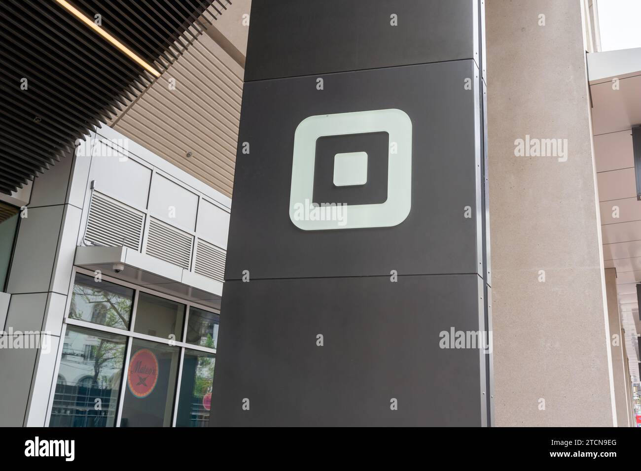Square logo at its headquarters in San Francisco, CA, USA Stock Photo ...