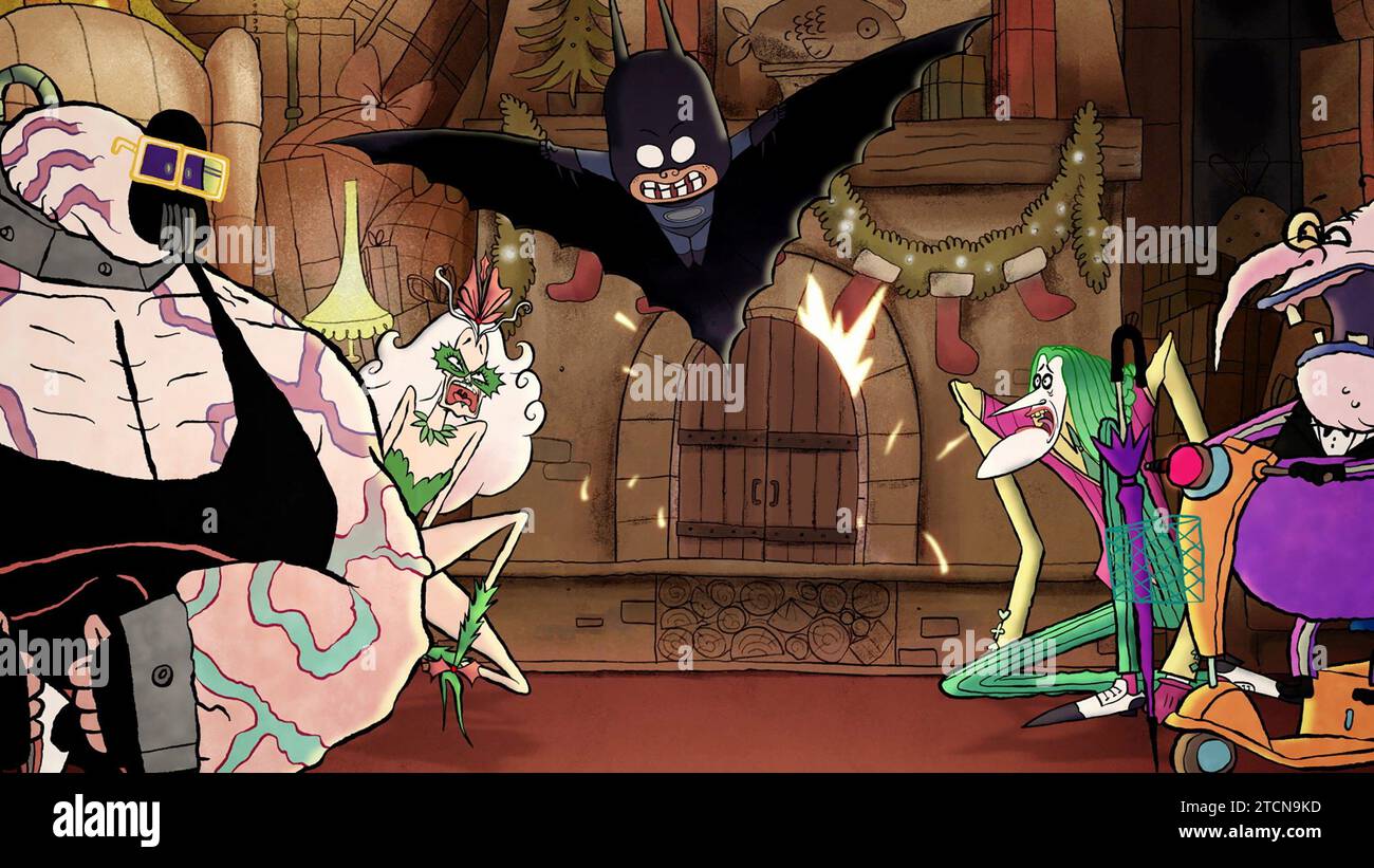 MERRY LITTLE BATMAN, from left: Bane (voice: Chris Sullivan), Poison ...