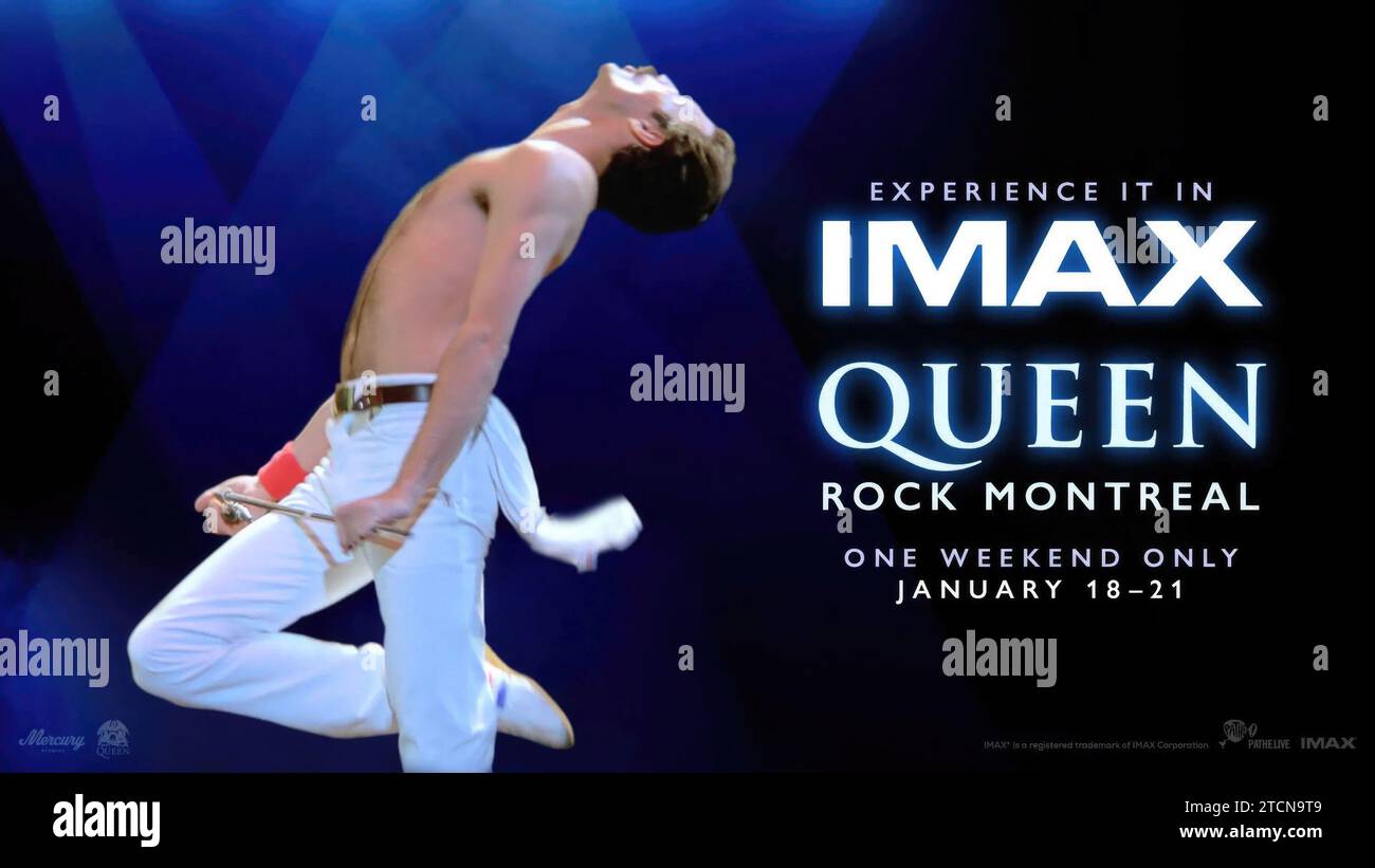 QUEEN ROCK MONTREAL, (aka QUEEN ROCK MONTREAL & LIVE AID), IMAX banner ...