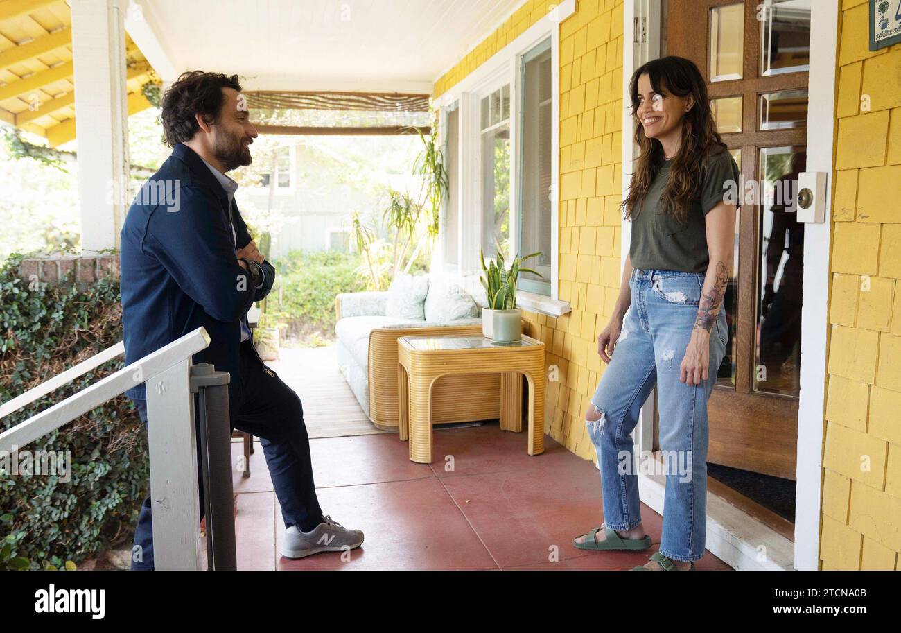 SELF RELIANCE, from left: Jake Johnson, Natalie Morales, 2023. © Hulu ...