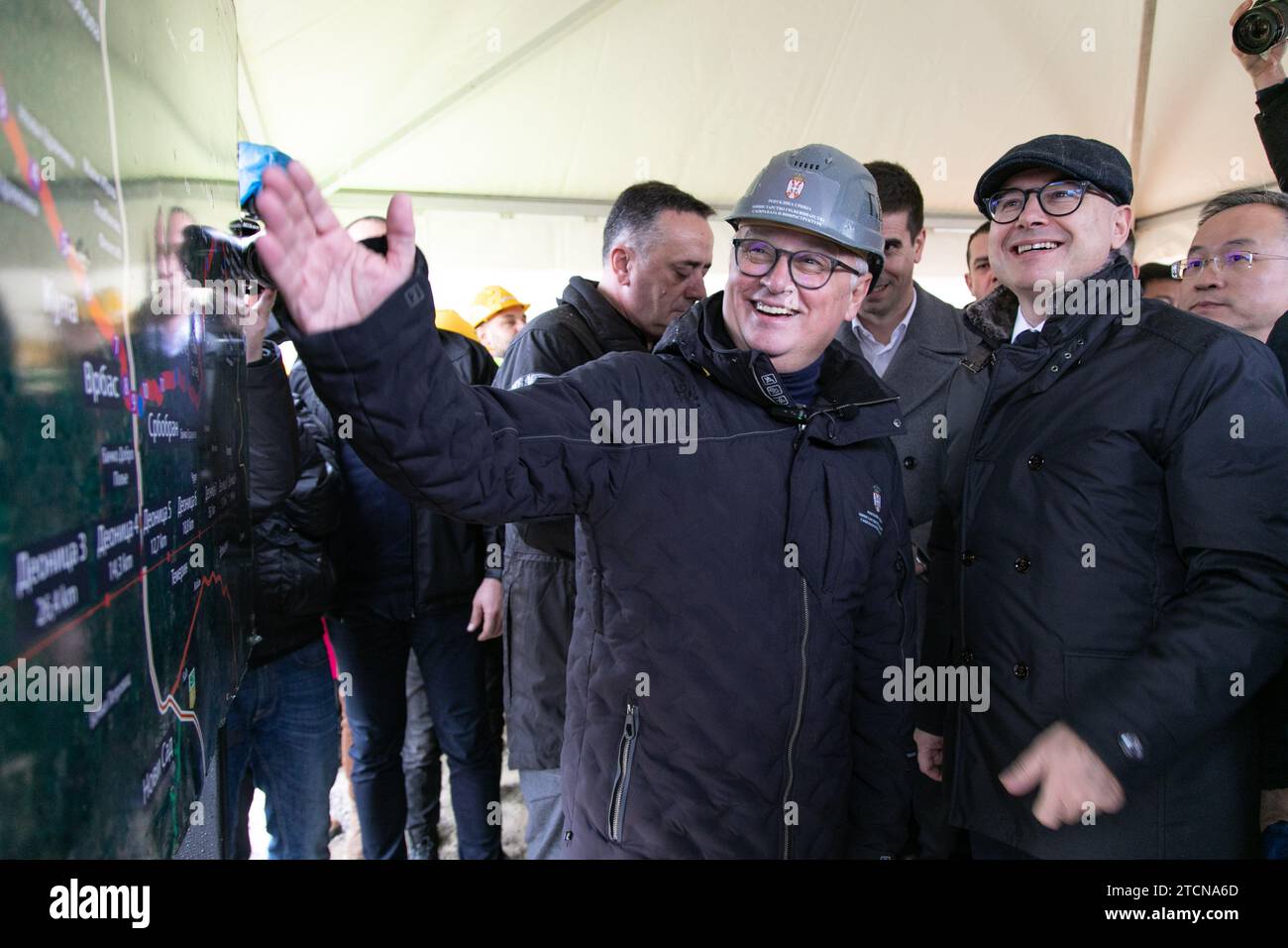 Backi Breg, Serbia. 13th Dec, 2023. Serbian Minister of Construction ...