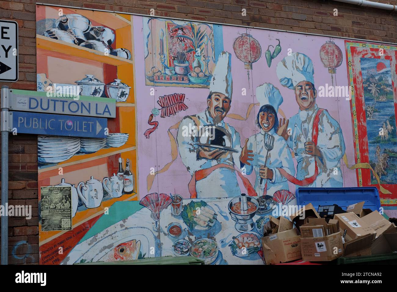 A Chefs mural (1998) in Dutton Lane Cabramatta Western Sydney ...