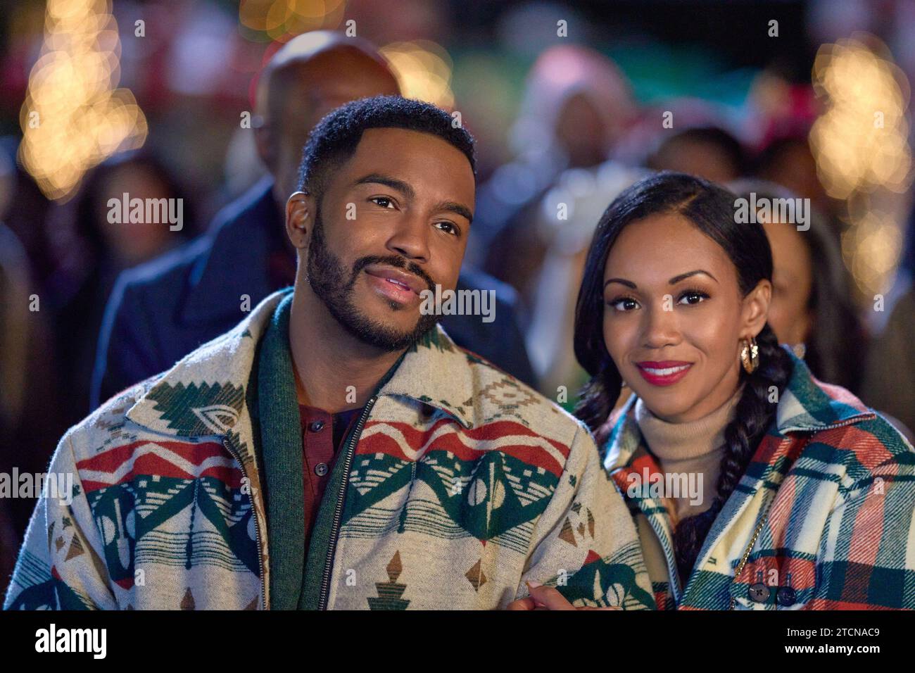 CHRISTMAS WITH A KISS, from left: Jaime M. Callica, Mishael Morgan ...