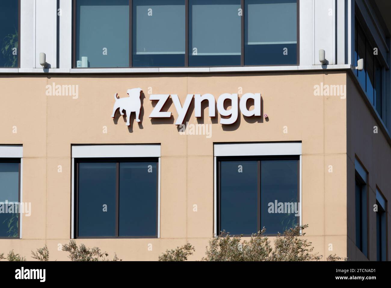Zynga headquarters in San Mateo, California, USA - June 7, 2023. Zynga Inc. is an American ...