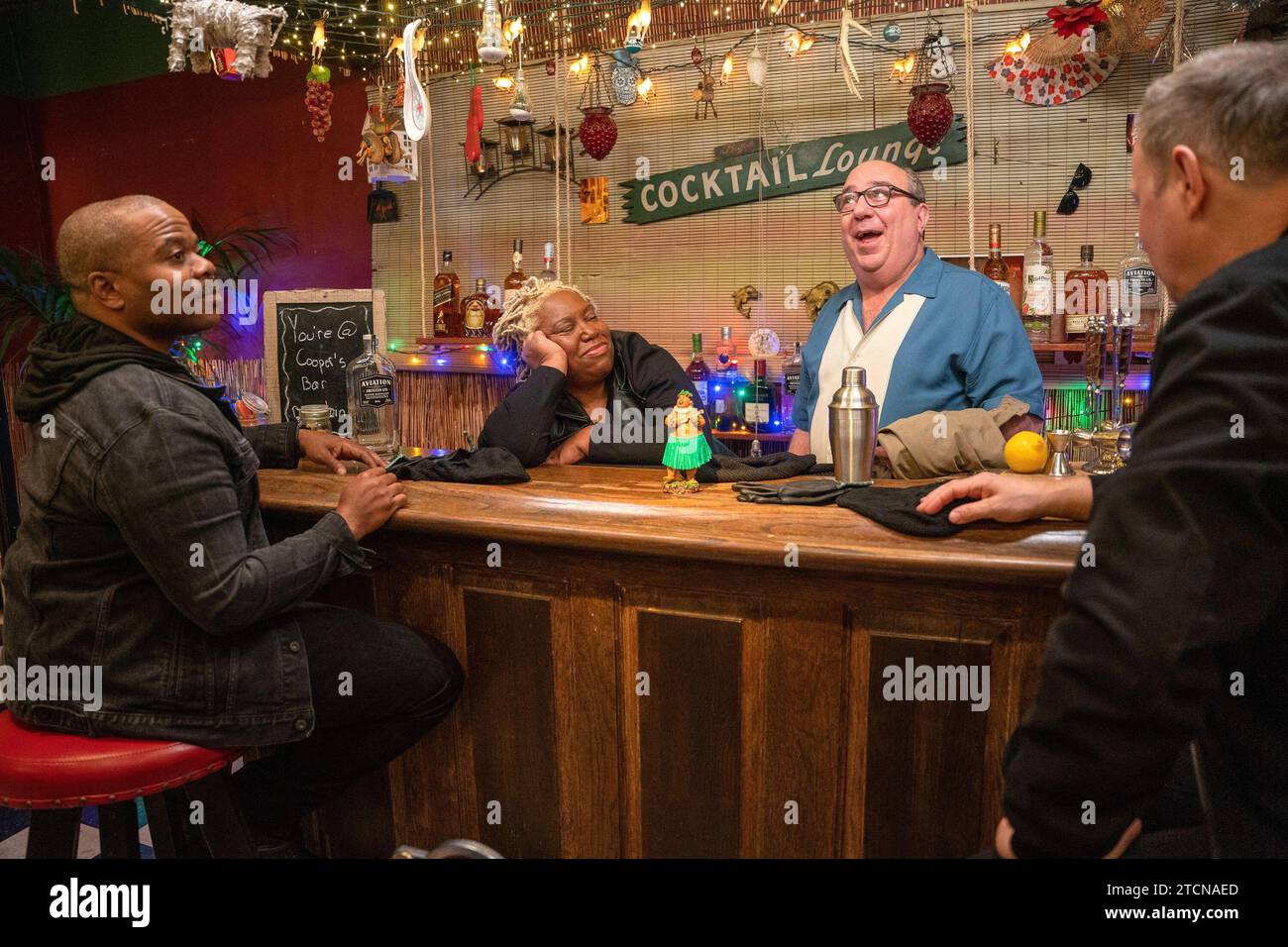 COOPER'S BAR, From left: Casey Washington, Kila Kitu, Louis Mustillo ...