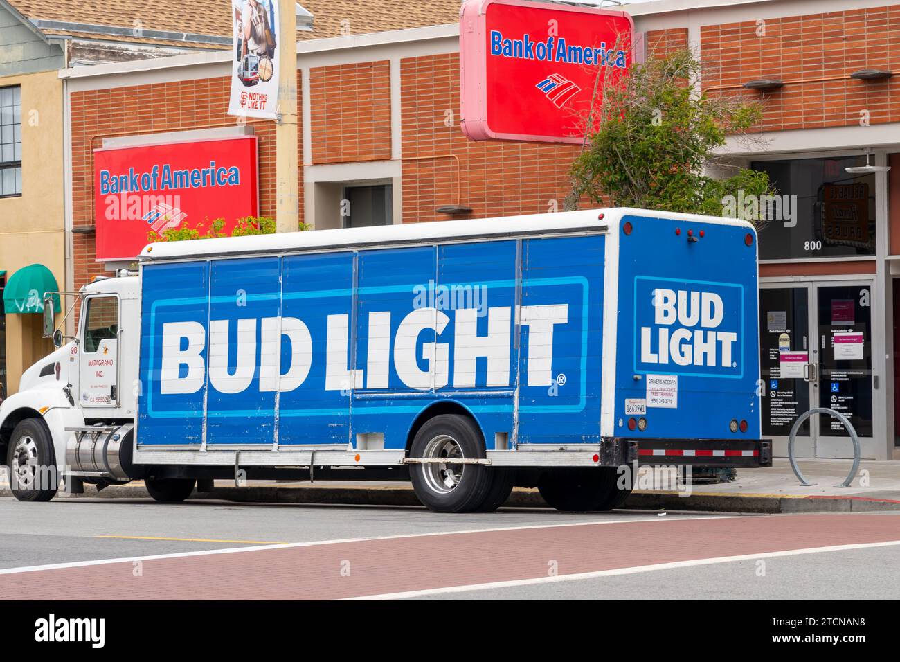 A Bud Light truck on the street in San Francisco, California, USA Stock ...