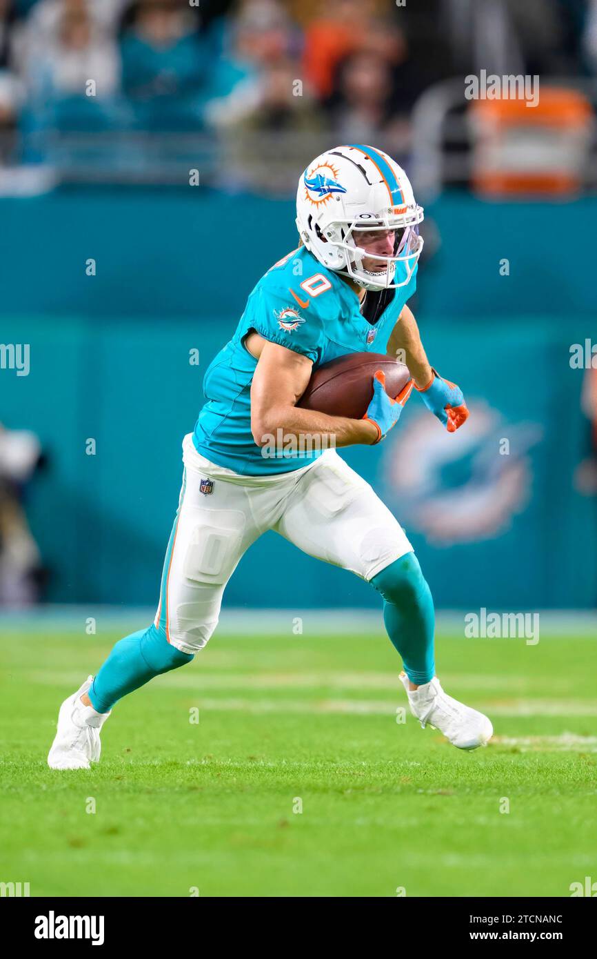 Miami Dolphins wide receiver Braxton Berrios (0) runs with the ball ...