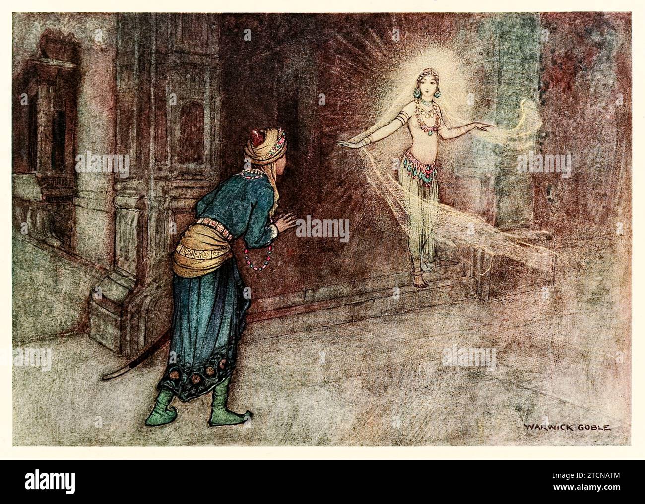 'He saw a beautiful woman coming out of the palace' from 'Folk-tales of ...