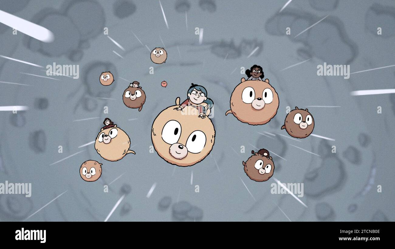 HILDA, from left: Mum (voice: Daisy Haggard), David (voice: Oliver ...