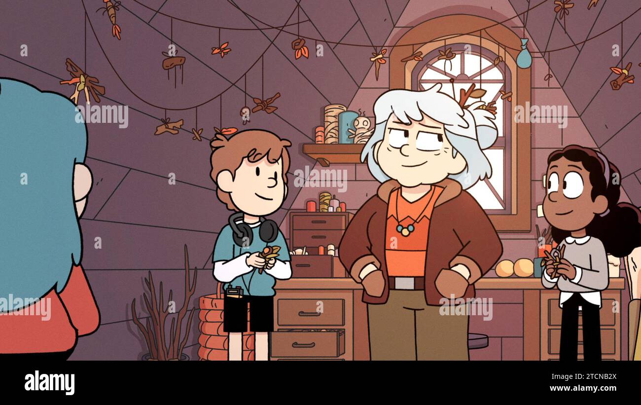 HILDA, from left: David (voice: Oliver Nelson), Astrid (voice: Miriam ...