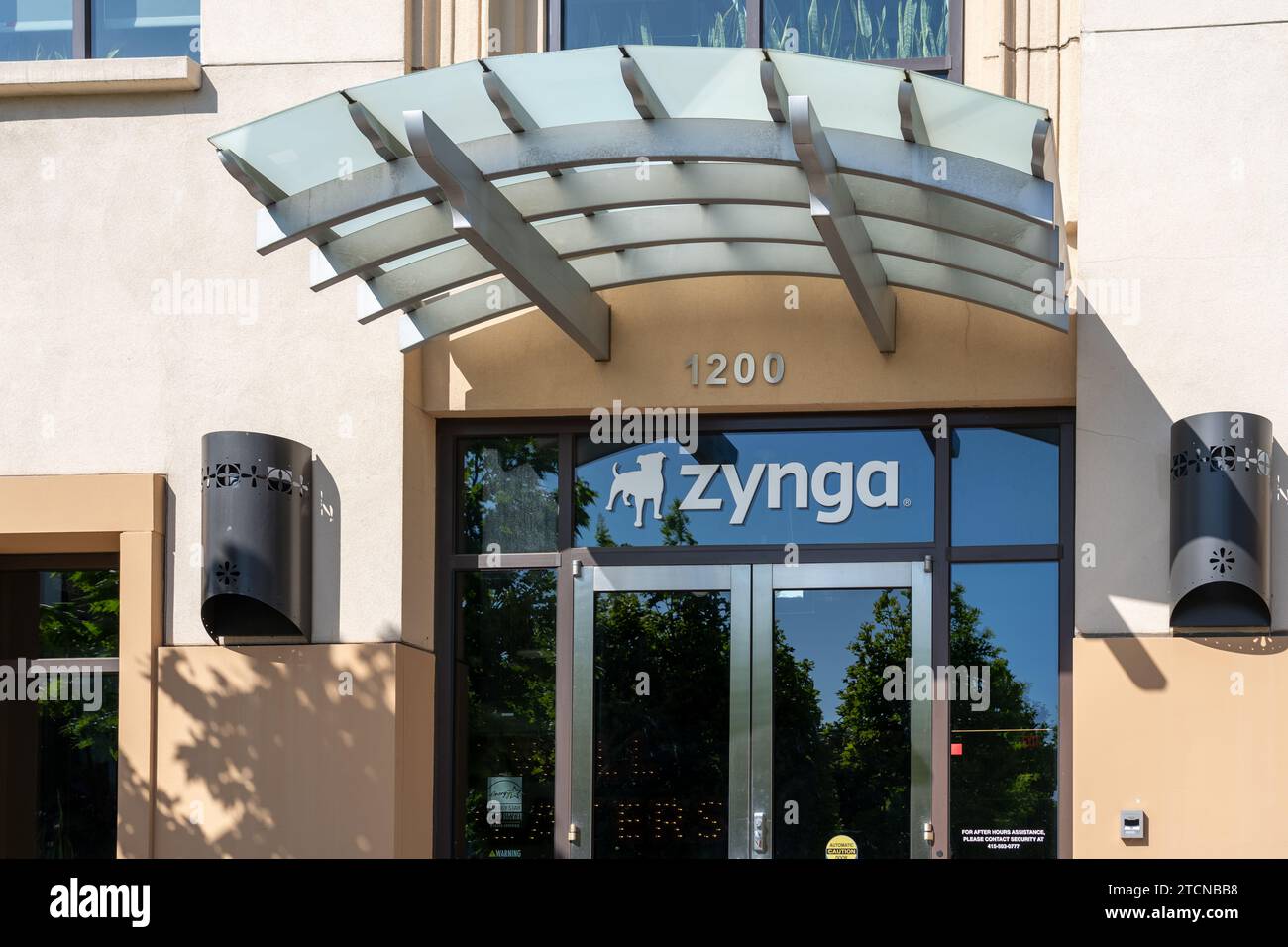 The entrance to Zynga headquarters in San Mateo, California, USA Stock Photo - Alamy