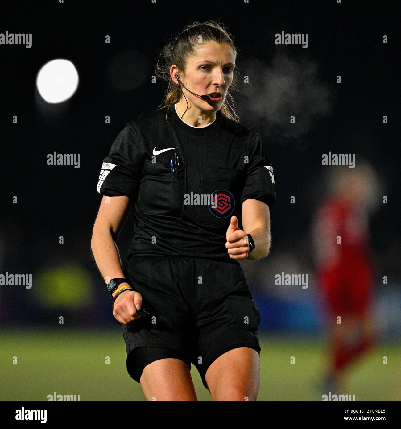 Liverpool, UK. 13th Dec, 2023. Referee Melissa Burgin, during the FA ...