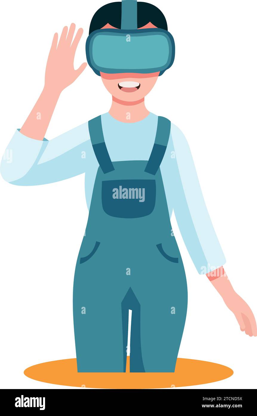 vr technology person Stock Vector Image & Art - Alamy