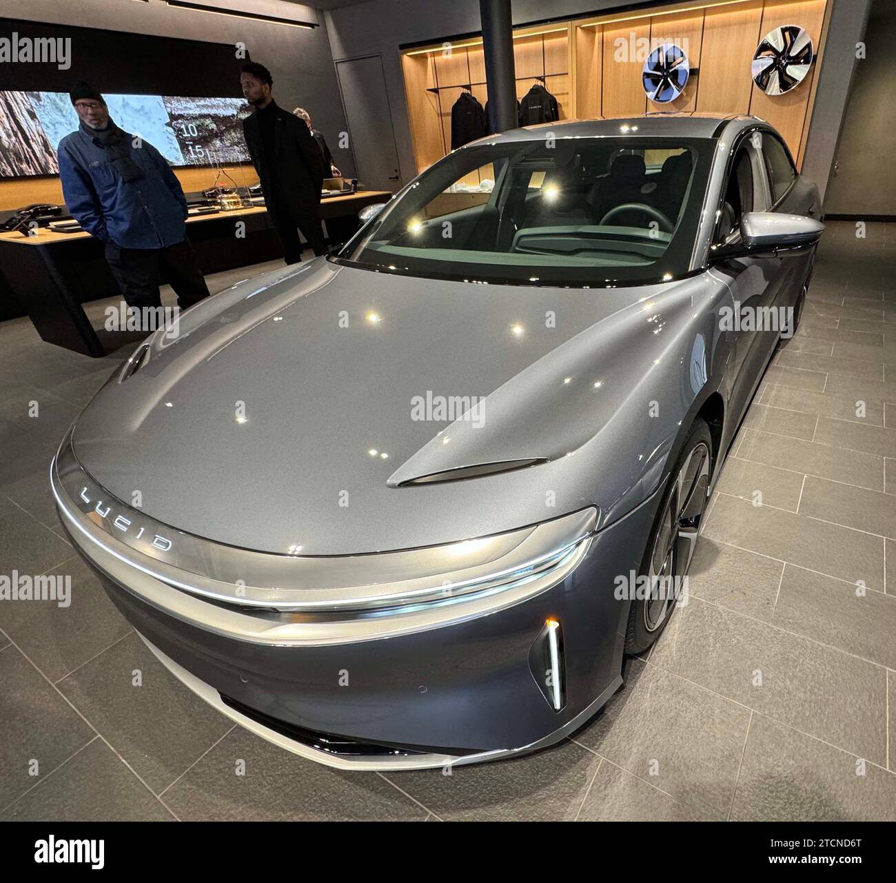 New York, New York, USA. 13th Dec, 2023. A view of the Lucid Motors Air ...