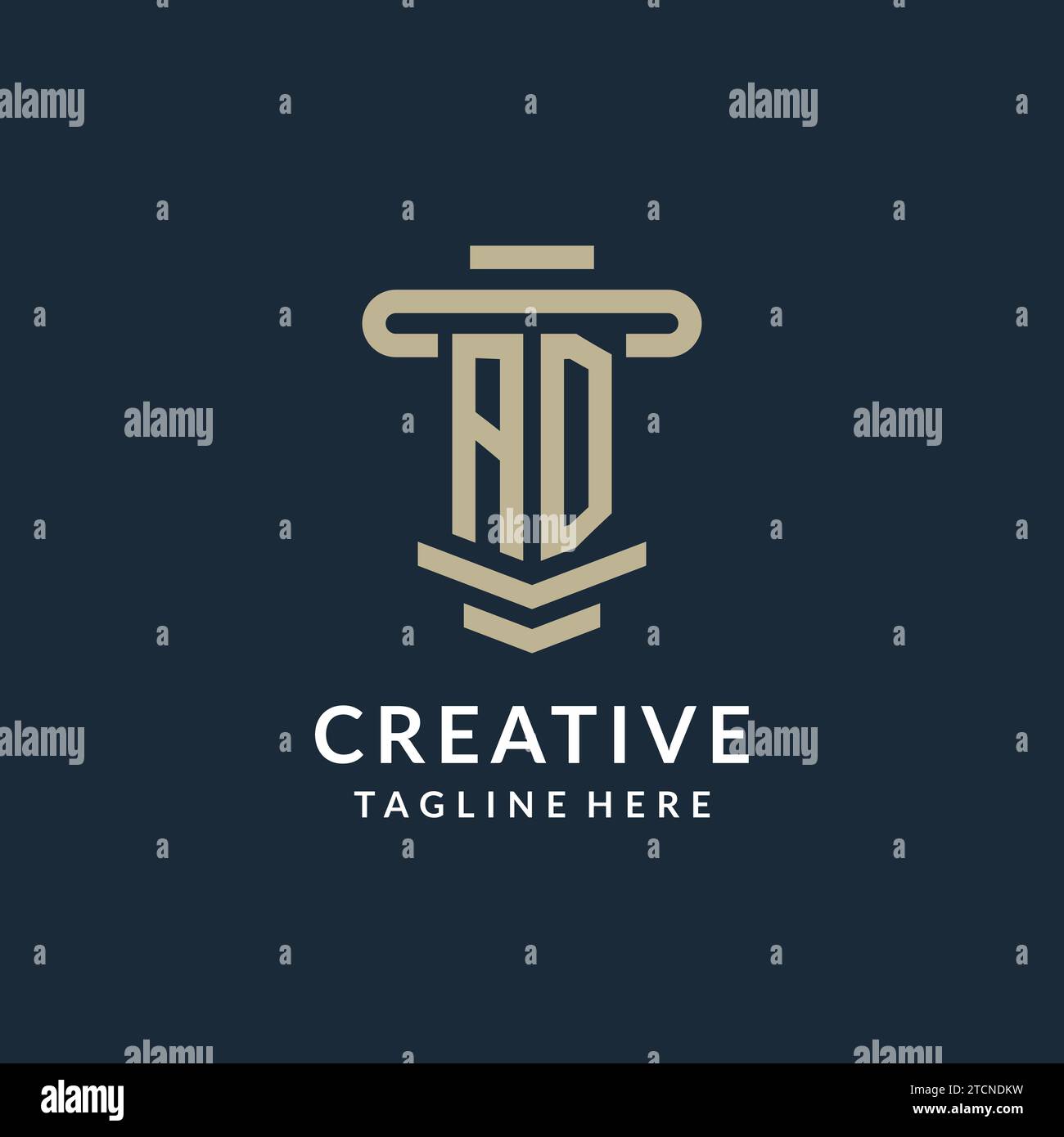 Logo initial letters ad vector vectors hi-res stock photography and ...