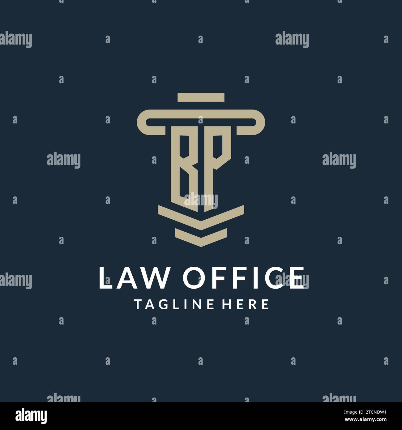 Logo initial letters bp vector vectors hi-res stock photography and ...